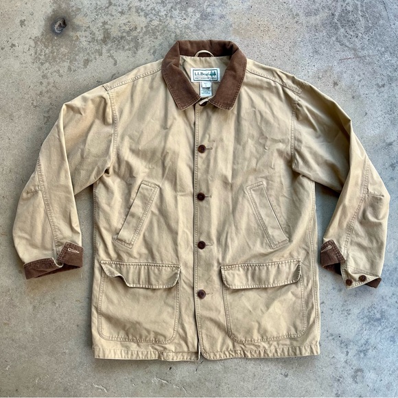 L.L. Bean | Jackets & Coats | Ll Bean Canvas Chore Field Barn Coat Jacket Men Corduroy | Poshmark